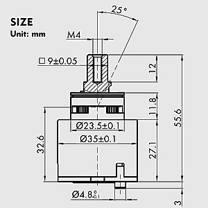 Kerox K35A Faucet Cartridge, Replacement Cartridge Compatible with La Torre, Gerber, Danze & Moen, Single Lever Shower Tub Repair, 35mm 1 3/8" Mixer Tap Cartridge Replacement (1 Pack)
