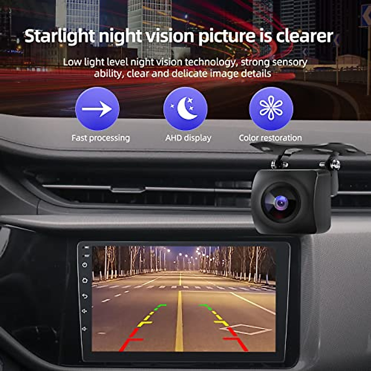 AHD Backup Camera Car Rear View Reverse Camera, Night Visions 720P Waterproof for RV Trucks Trailer SUV