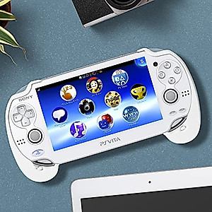 Sedicoca New Grips Hand Grip Compatible Durable Joypad Plastic Flexible Hand Grip Compatible with for PS Vita PSVita Playstation Vita 1000 (PCH-1000) White