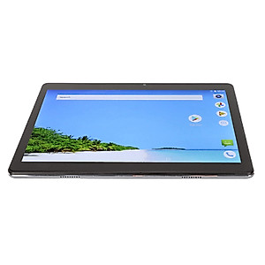 Zopsc 10.1in HD IPS Tablet for 8.0 4G Dual SIM Dual Standby Calling Tablet 3GB 32GB 500W 1300W 1280 800 6000mAh Grey 100 240V (US Plug)