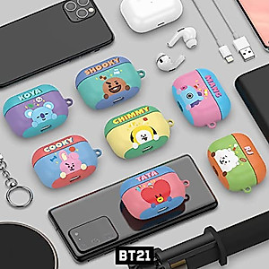 BT21 Official Merchandise Designed for Airpods Pro Case Cover Protective Hard Case with Keychain for Airpods Pro Case - CHIMMY