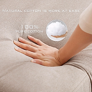 Tornama 111" Sectional Couches for Living Room, Modern Polyester Fiber U-Shaped Sofa Couch with Double Chaise, 4 Seat Sofa Set for Apartment, Beige