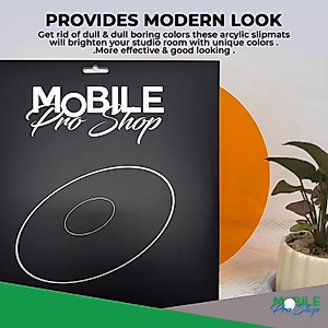 Acrylic Turntable Mat-Platter Vinyl Slipmat for 12 Inches LP Players-Reduced Noise & Improves Sound Quality & Provides Tighter Bass-Anti Static Record Player Mat.