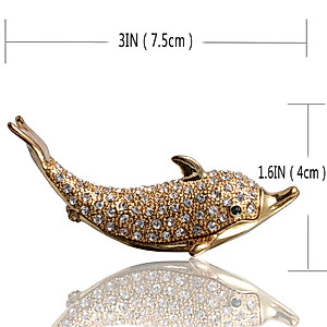 Waltz&F Diamond golden dolphin Hand-Painted Trinket Box Animal Jewelrybox Figurine Collectible Ring Holder