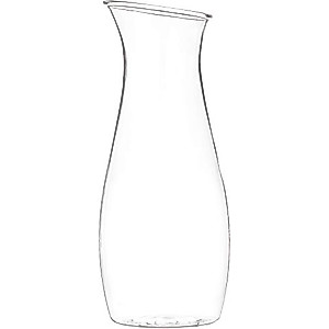 Carlisle FoodService Products 7090207 Cascata Carafe Juice Jar Beverage Decanter Only, Plastic, 1 L, Clear