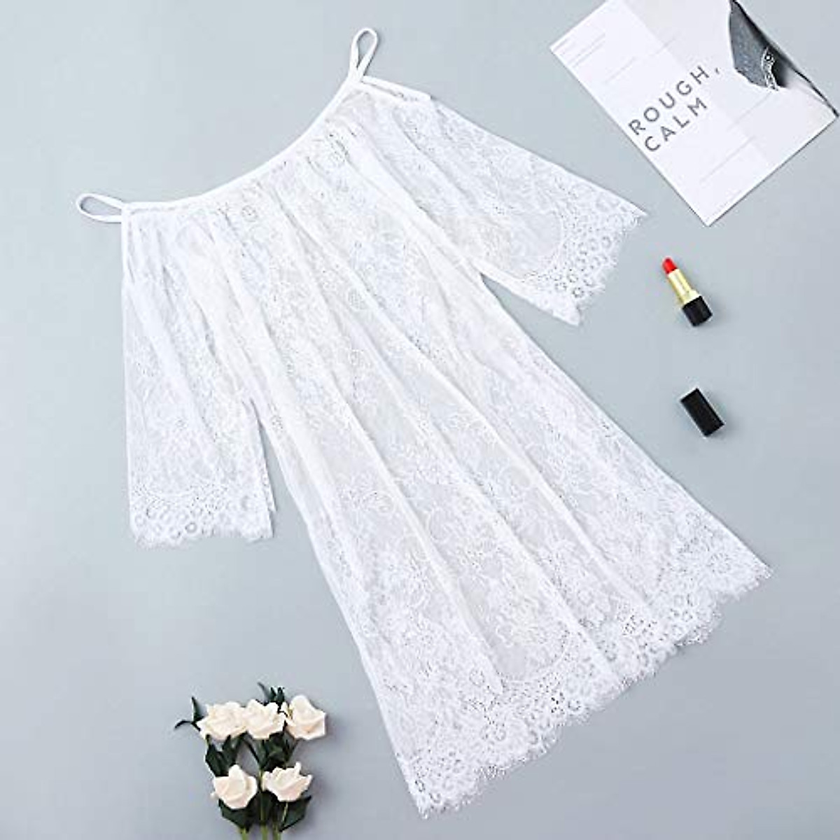 Toxz New Women Sexy Lingerie Strapless Sling Underwear Pajamas Perspective Nightwear,Chemise Teddy Babydoll,Lace Floral Embroidered Sleepwear