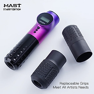 Mast Archer Wireless Tattoo Pen Machine, Rotary Tattoo Gun with Powerful Motor by Mcore, 2,000mAh Battery by Mastlabs for Run Long Time 3.5mm Stroke Gradient Purple