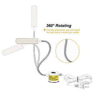 Amazing power Sewing Machine Light LED Flexible Gooseneck Work Lamp with Magnetic Mount Base for Workbench Lathe Drill Press