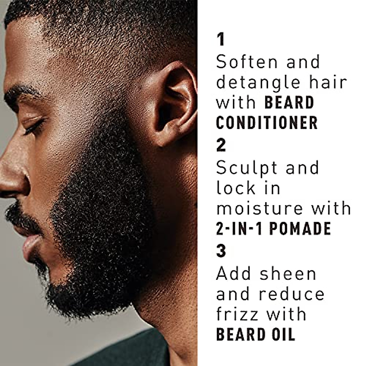 Mens Beard Grooming Kit by Bevel - Includes Beard Softener, Beard Balm, and Beard Oil to Soften, Hydrate, and Soothe