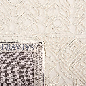Safavieh Trace Collection 8' x 10' Ivory TRC401A Handmade Premium Wool Area Rug