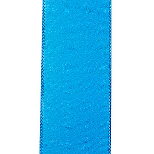 Reliant Ribbon 92575W-913-40F Satin Value Wired Edge Ribbon, 2-1/2 Inch X 10 Yards, Turquoise