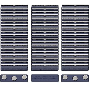 60 Pack Name Tag Magnets, Magnets for Nametags Magnetic Name Badge Holders, Name Tag Magnetic Adhesive Backing with 3 Neodymium Magnets (1.76 x 0.5 inches)