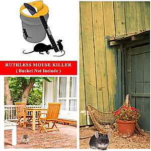 HUAPUDA 2 Packs New Bucket Lid Mouse Trap Rat Trap Bucket Lid Mouse Rat Trap Rat Trap, Reusable Mouse Control Traps Auto Reset Balance Mousetrap Catcher Indoor Outdoor