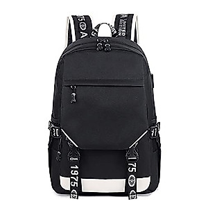 TPSTBAY Anime Character Kujo Jotaro Printing Oxford Backpack With USB Charging Port, Casual Laptop Daypack (5)