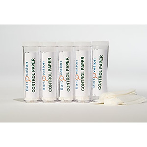 Control (No Chemical) Genetic Taste Test Paper Strips - for Use with PTC [5 Vials of 100 Strips - 500 Strips Total]