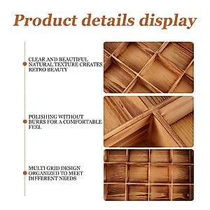 HOMSFOU Box Sugar Packet Holder Small Storage Containers Sugar Packet Organizer Kitchen Countertop Organizer Coffee Bar Organizer Coffee Holder for Countertop Bracket Tea Wood