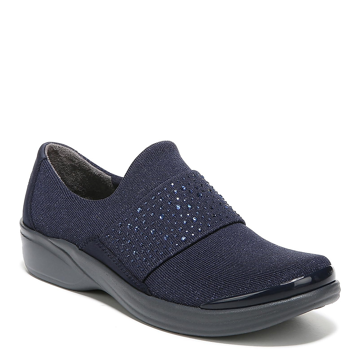 BZees Women's Pizazz Slip-On Loafer, Navy Sparkle, 8