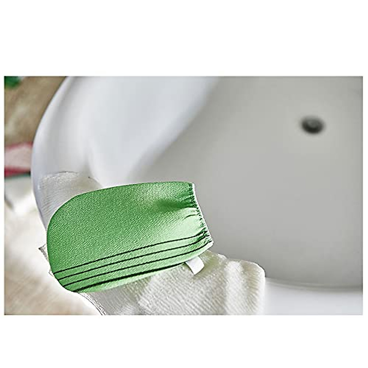 Korean Exfoliating Bath and Shower Sponge Body Towel Glove (2 Pack)
