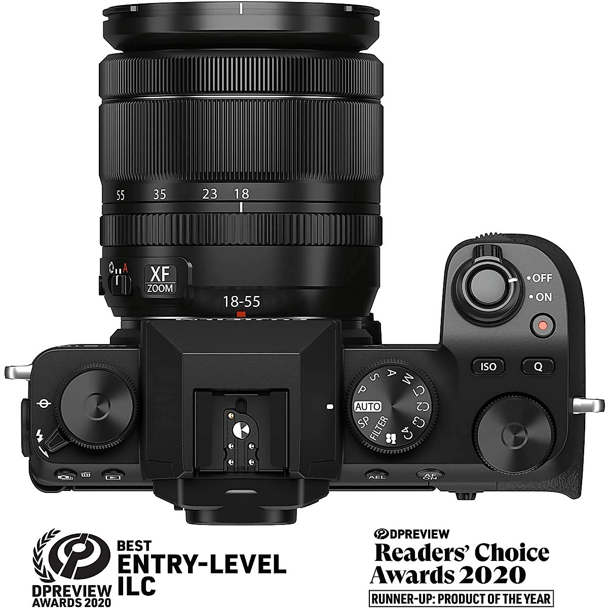 Fujifilm X-S10 Mirrorless Digital Camera with XF18-55mm Lens + 64GB SDXC Card + Peak Design Strap + LED Light + More | Fuji X-S10 with XF18-55mm Lens Kit