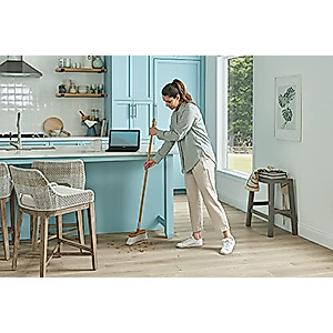 Harper Live.Love.Clean. Smooth Surface Bamboo Household Broom for Indoor Sweeping of Pet Hair, Dirt, Dust on Hardwood Floors, Tile, and Laminate