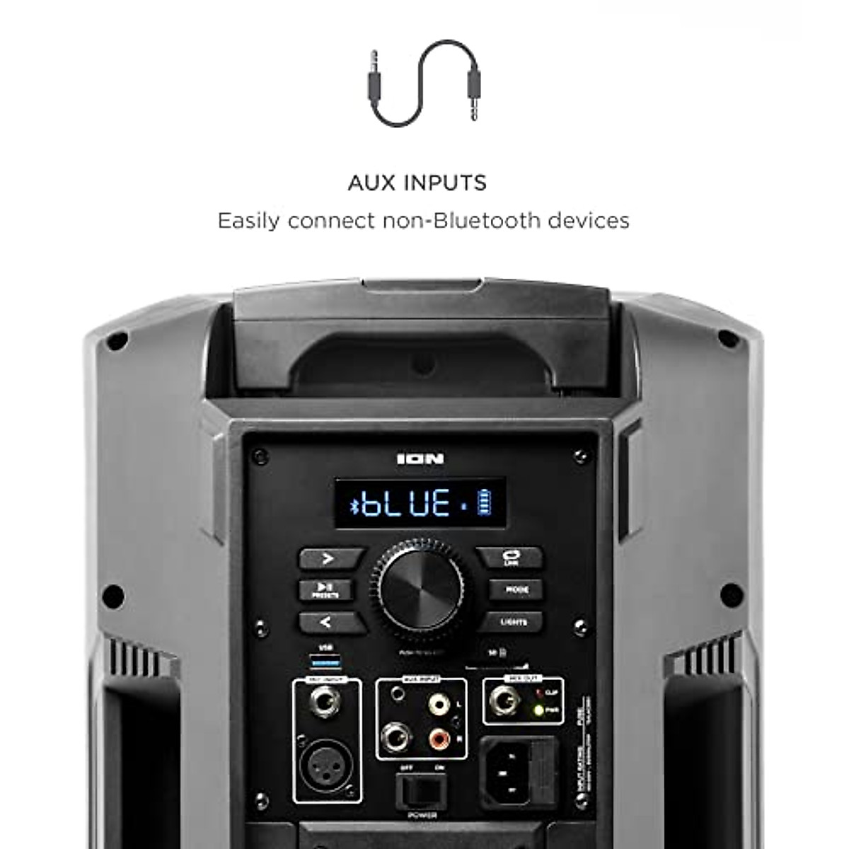 ION Audio Power Glow 300 Rechargeable Bluetooth Speaker System with LED Party Lights (Renewed)