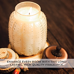 A Cheerful Giver 26 oz Pumpkin Jar Scented Candle - Pumpkin Chata - Single Wick 130 Hour Burn Time - Fall Home Candle Décor