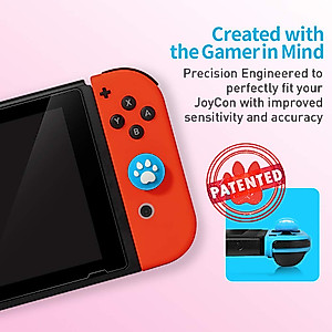 Oritikur Cat Claw Thumb Grips Compatible with Nintendo Switch & Lite, Soft Silicone Game Remote Joystick Thumbstick Caps Analog Stick Cover Skin Decal Accessories for NS Joy-Con Joycon Controller
