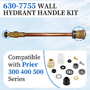630-7755 Wall Hydrant Repair Kit Compatible with Prier Mansfield 300 400 500 Series Wall Outdoor Hydrant Faucet