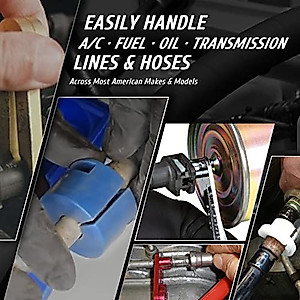 Orion Motor Tech 25pc Master Quick Disconnect Tool Set and 9pc Hose Clamp Pliers for Fuel Line Coolant Radiator Heater and Water Hose