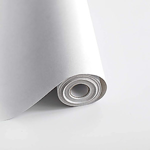 Safiyya 78.7"x17.7" White Contact Paper White Wallpaper Waterpoof Peel and Stick Wallpaper Self Adhesive Wallpaper Decorative Contact Paper Vinyl Roll for Wall