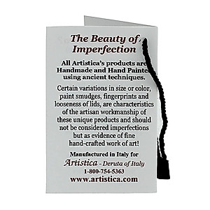 RICCO DERUTA CLASSICO: Large Serving Salad Pasta Bowl [0007-RIC] - Authentic hand painted in Deruta, Italy. Original design. Shipped from the USA with Certificate of Authenticity.