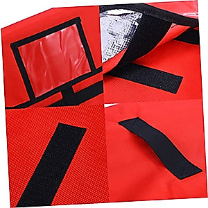 Alipis Car Organizer Bag Car Tote Backpack Organizer Pouch Thermal Pizza Bag Pizza Hot Bag Food Delivery Food Delivery Bag Pizza Carrier Convenient Tote Bag Pizza Stand Storage Bag Red