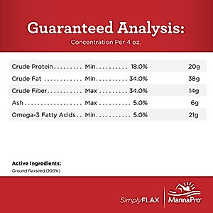 Manna Pro Simply Flax for Horses | Omega-3 Fatty Acids from Flaxseed | 8 Pounds