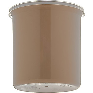 Carlisle FoodService Products Round Storage Container with Lid, 1.2 Quart Crock, Beige