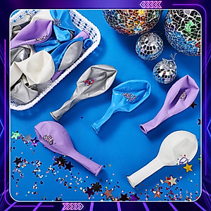 MiniInflat 40 Pcs Let's Disco Balloons Bachelorette Party Decorations 12 Inch Disco Ball Latex Balloons Girls Party Balloons for 70s Retro Theme Birthday Bridal Baby Shower Party Decoration Supplies