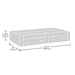 Sauder Beginnings Twin Platform Bed, Twin, Soft White finish