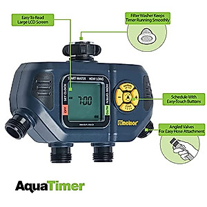 Melnor 65140AMZ 4 Zone Digital Timer, Black, Yellow