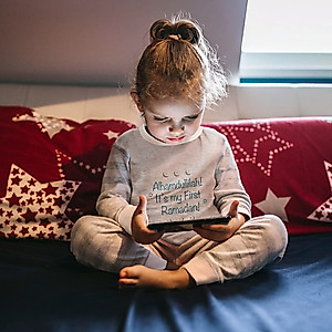 Custom Boy & Girl Cotton Toddler Pajamas Alhamdullilah It's My First Ramadan Arabic Baby Sleepwear Pajama Set Snug Fit Black Design Only 12 Months