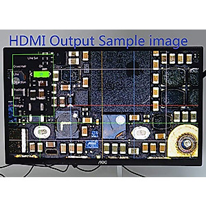 HAYEAR 48MP 2K High Definition HDMI Digital Microscope Camera Set Remote Control 150X C-Mount Lens Adjust Lamp Portable Table Stand for Phone Repair Lab Inspect