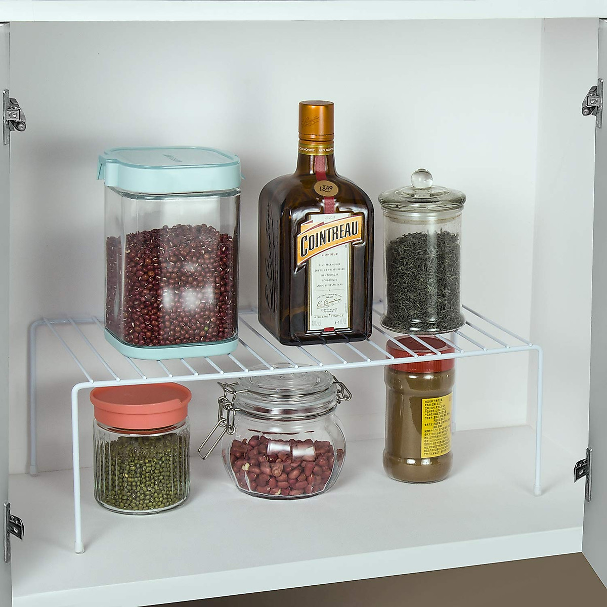 ASTOTSELL Kitchen Cupboard Organiser [2 Pack], Kitchen Cupboard Storage Shelf Rack