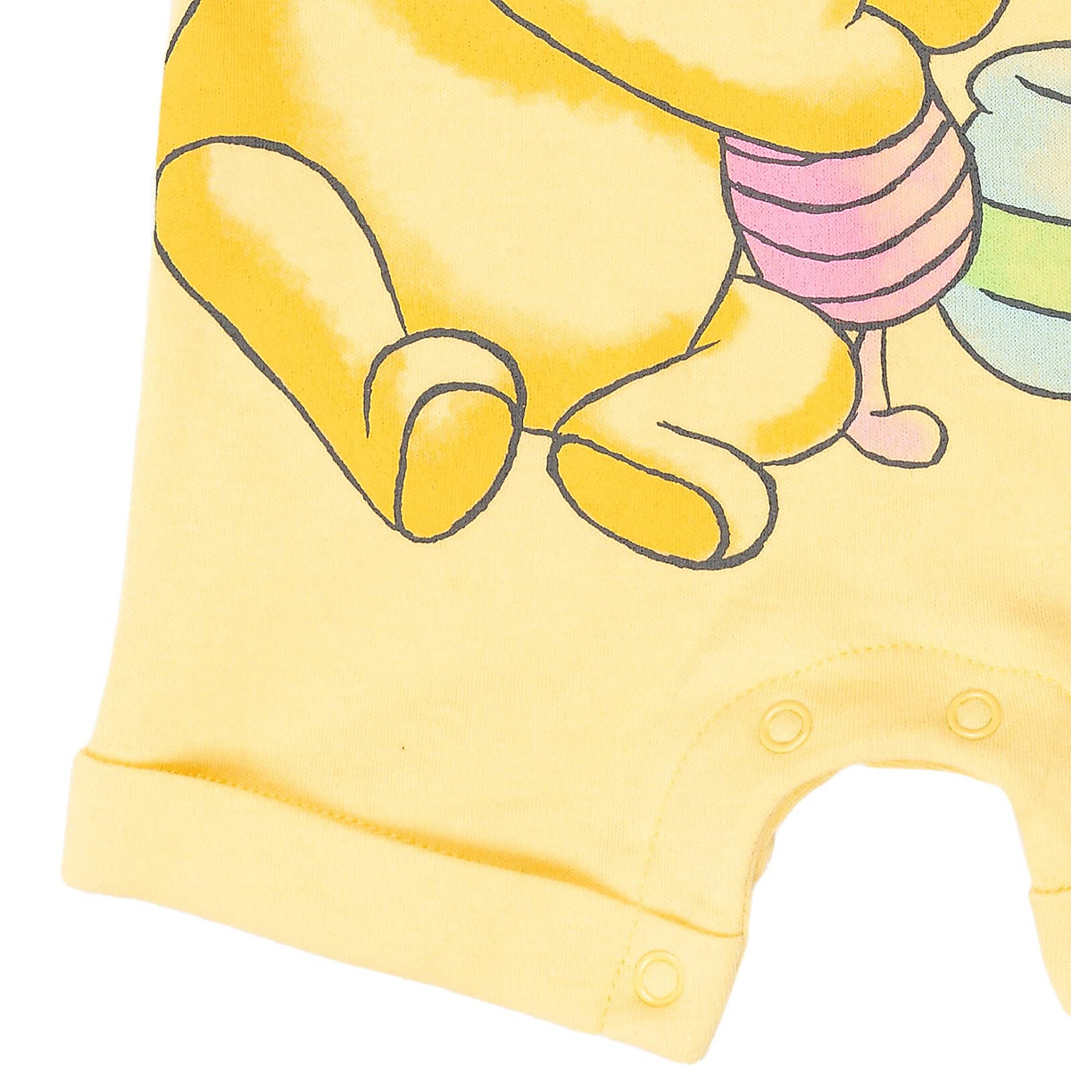 Disney Winnie the Pooh Infant Baby Girls Snap Romper and Headband Yellow 18 Months