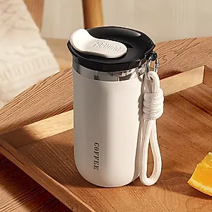 17oz Tumbler with Lid, Double Wall Vacuum Insulated Travel Tumbler, Stainless Steel Insulated Coffee Mug, Reusable, Leak-Proof, for Hot and Cold Drinks