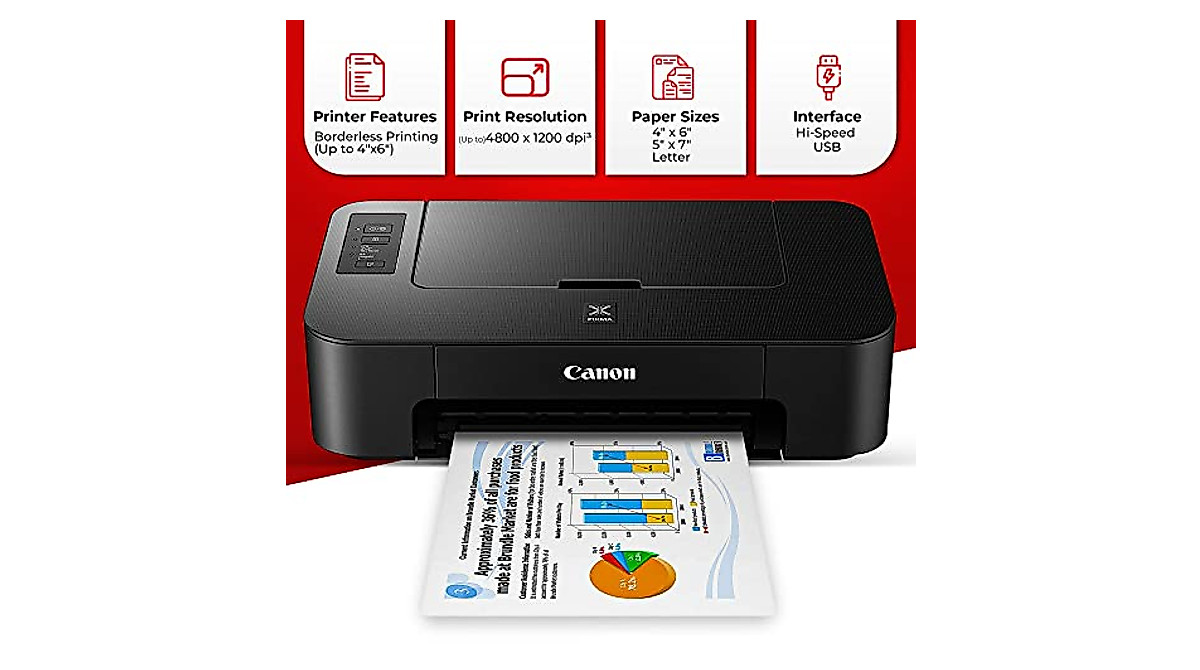 Canon PIXMA TS Inkjet Photo Printer - High-Resolution, Fast & Compact