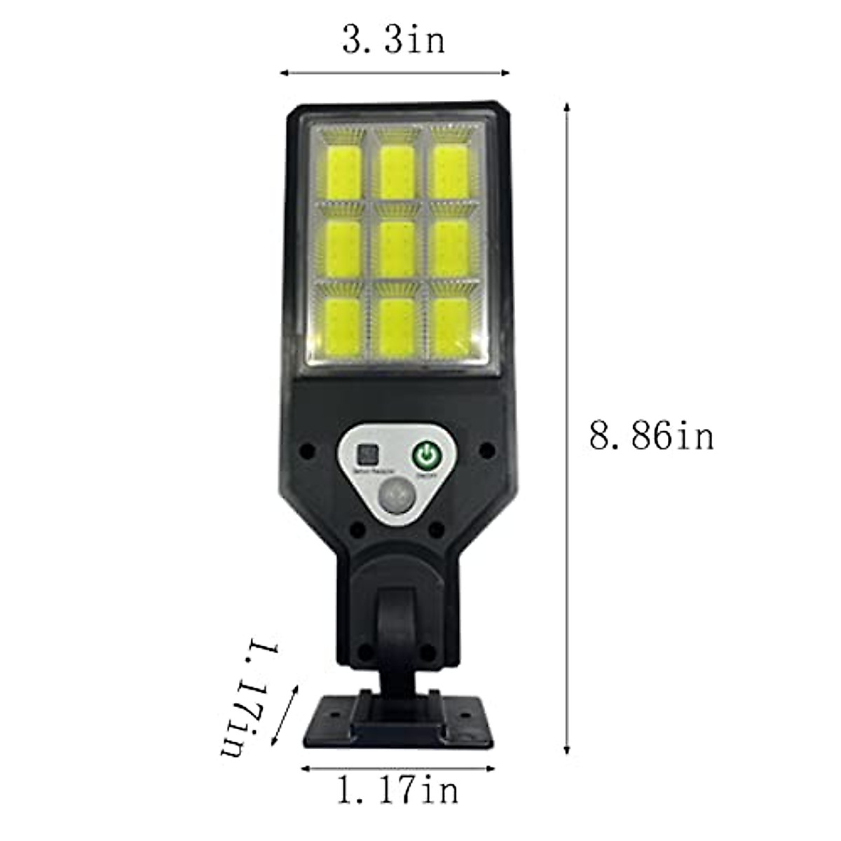 Iuhan Solar Street Light, IP65 Waterproof Outdoor Solar Powered Street Lights Dusk to Dawning with Motion Sensor LED Floods Light for Parking Lot, Drive-Way