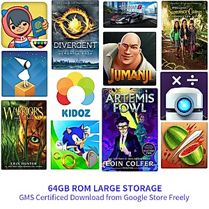 COLORROOM Android 13 Tablet for Kids 10inch Kids Tablet 64GB 512GB Expand Parental Controls, Learning & Play, Dual Camera, WiFi, Bluetooth, 1280 * 800 Touch Screen, Games Tableta with YouTube