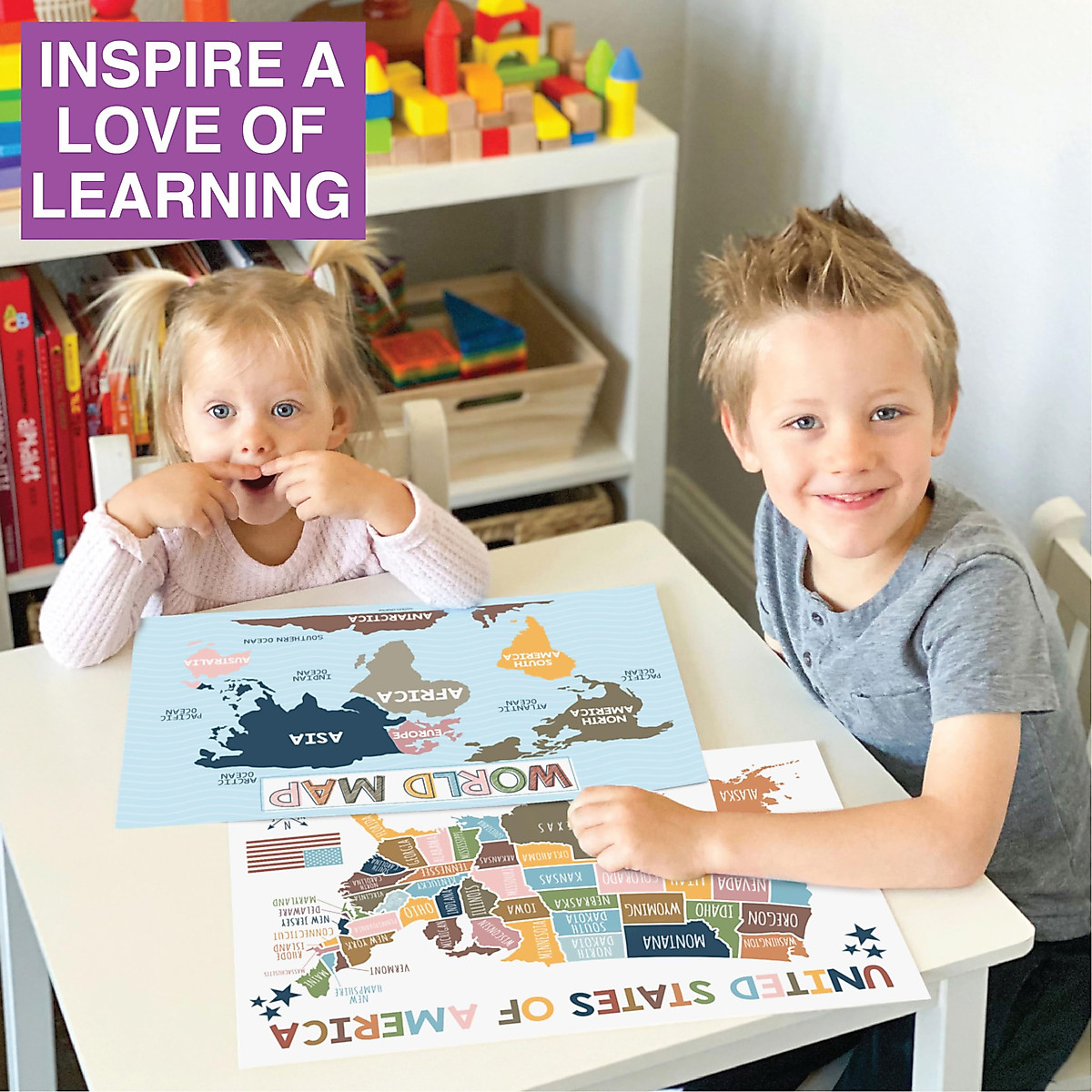 16 Boho Kids Educational Posters For Toddlers - Teacher Posters For Classroom Posters Elementary, Pre K Learning Posters For Toddlers 1-3, Kindergarten Homeschool Supplies, Alphabet Poster For Toddler