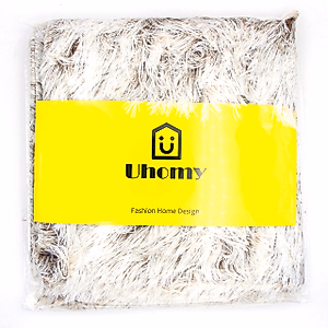 Uhomy 2 Packs Full Home Decorative Fluffy Plush Pillow Covers 18"x18", Luxury Fuzzy Artificial Fur Throw Pillow Case Double Side Fluffy Cushion Cover for Sofa Bed Couch Brown Khaki Ombre 45x45 cm