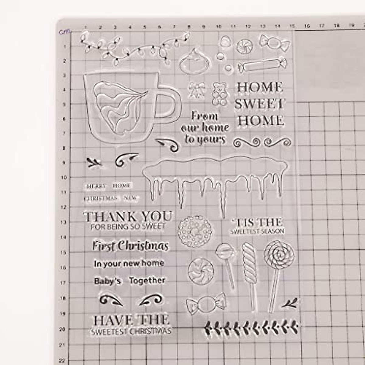 Decorative Transparent Silicone Stamp for Creative Cartoon Rubber Stamp DIY Christmas Birthday Wedding Cards Making Supp Christmas Card Making Stamps for Crafting