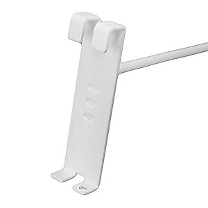 DBM IMPORTS 20 PC 8" Gloss White Grid Wall Metal Hooks, Display for Use W/Gridwall Panels