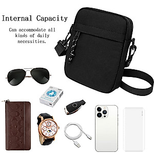 Ogetok Small Crossbody Bags Purses, Nylon Shoulder Bag for Women, Men Messenger Bags Travel Phone Wallet Purse Tiny Handbag